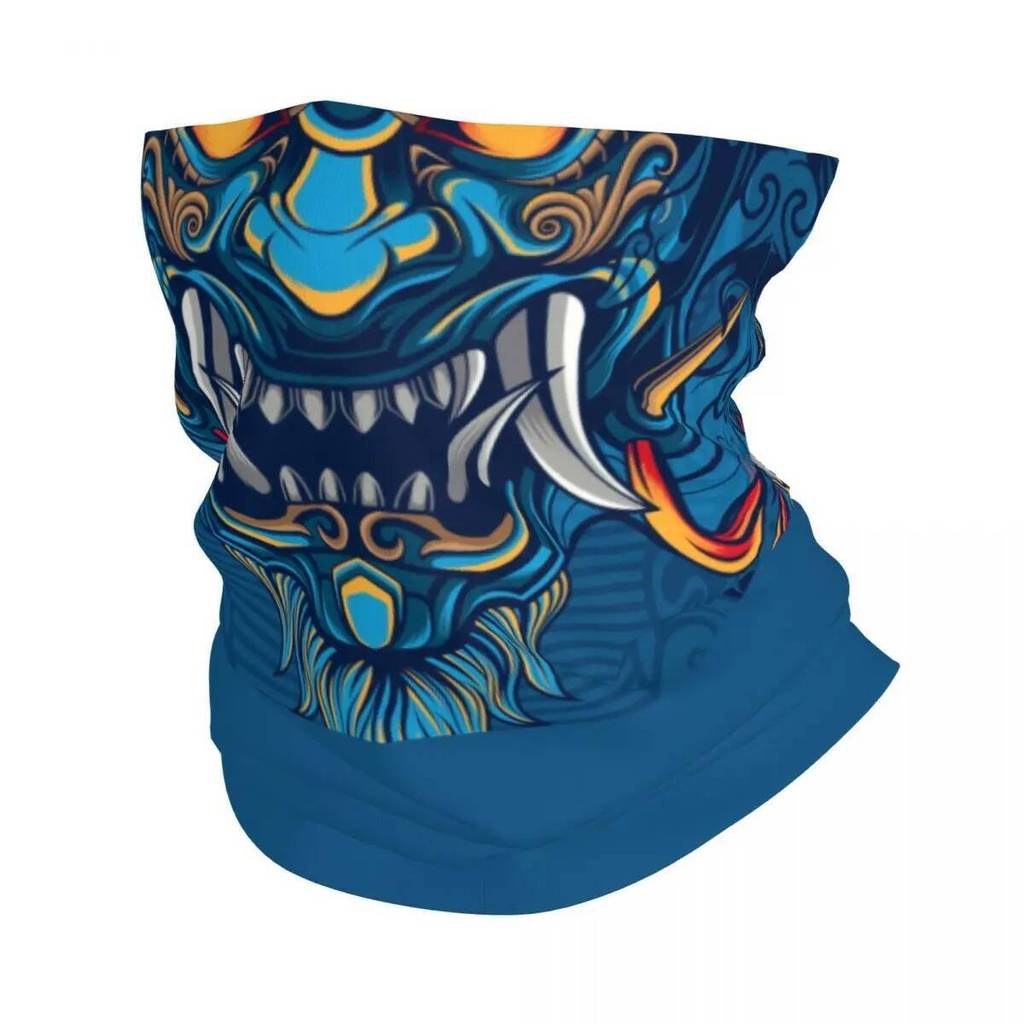 Hannya Oni Warrior Samurai Bandana Neck Gaiter for Ski Running Women ...
