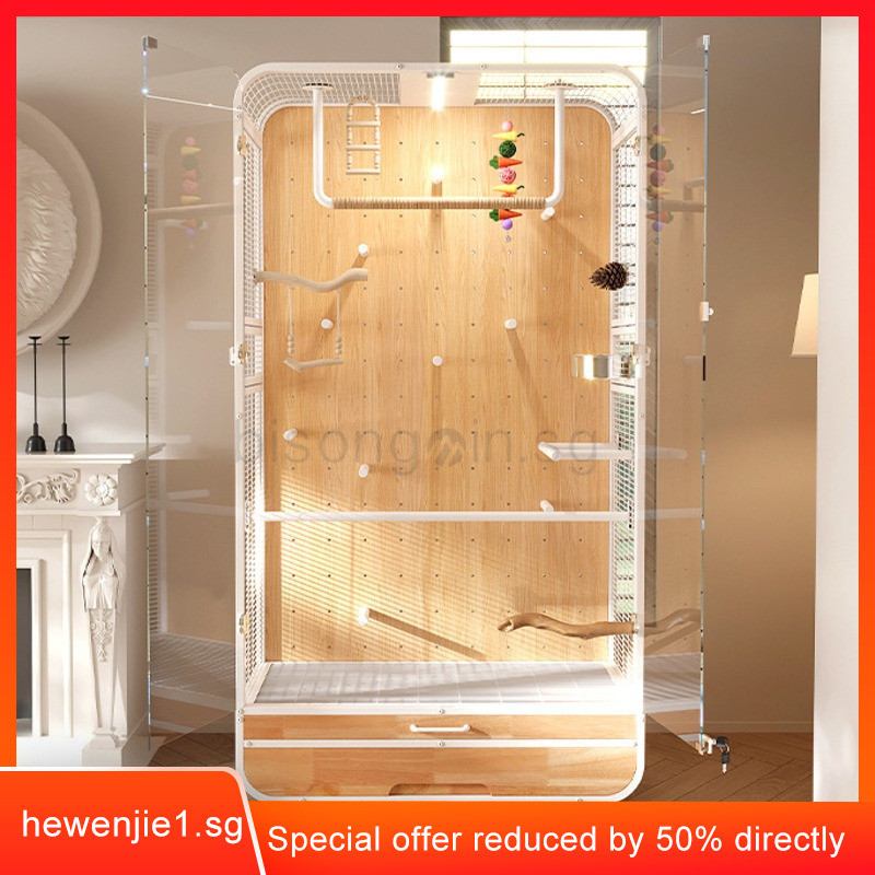 Cage Bird Large Cage Bird Parrot Villa Panoramic Luxury Solid Wood ...