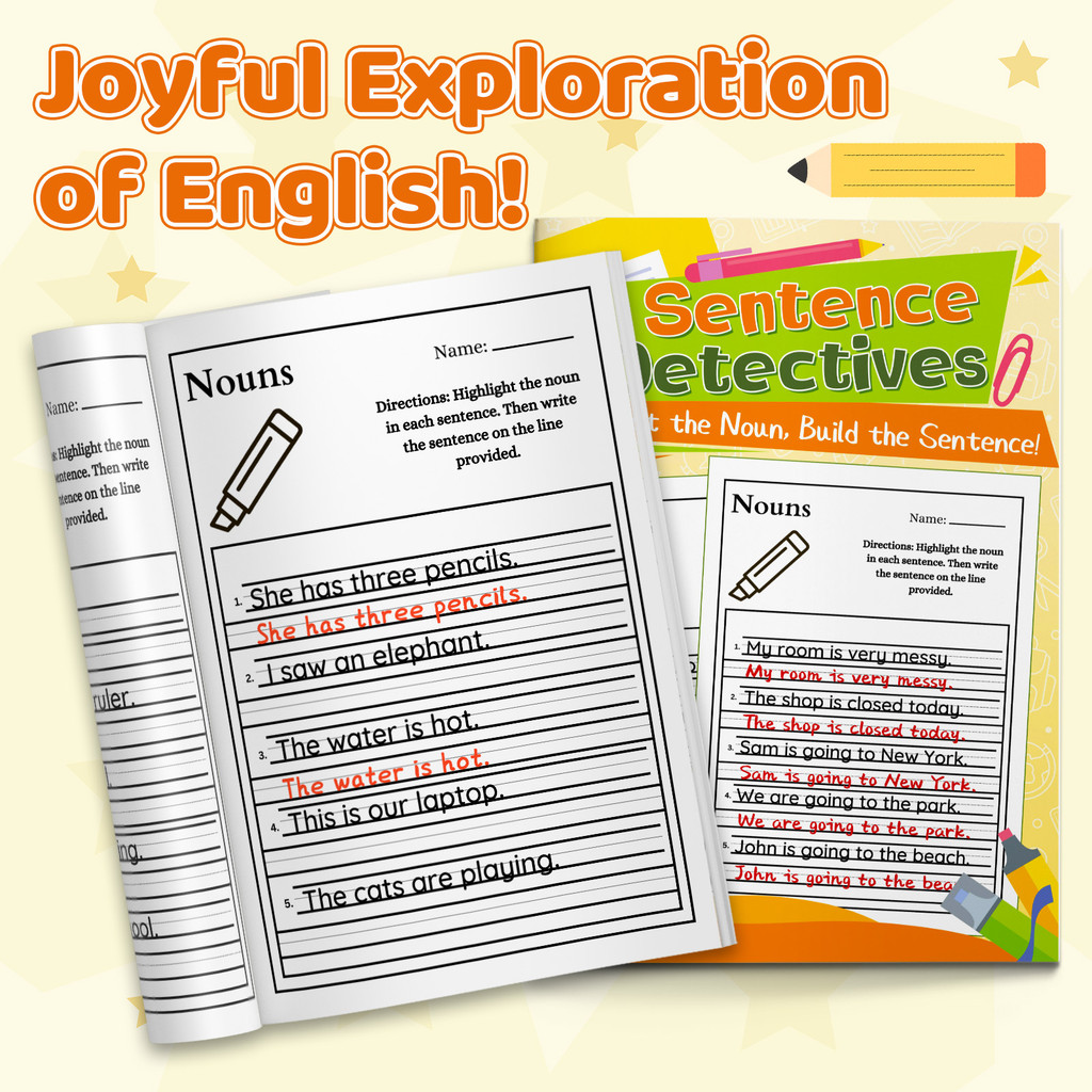 Sentence Detectives – English Grammar & Writing Workbook for Kids (Ages ...