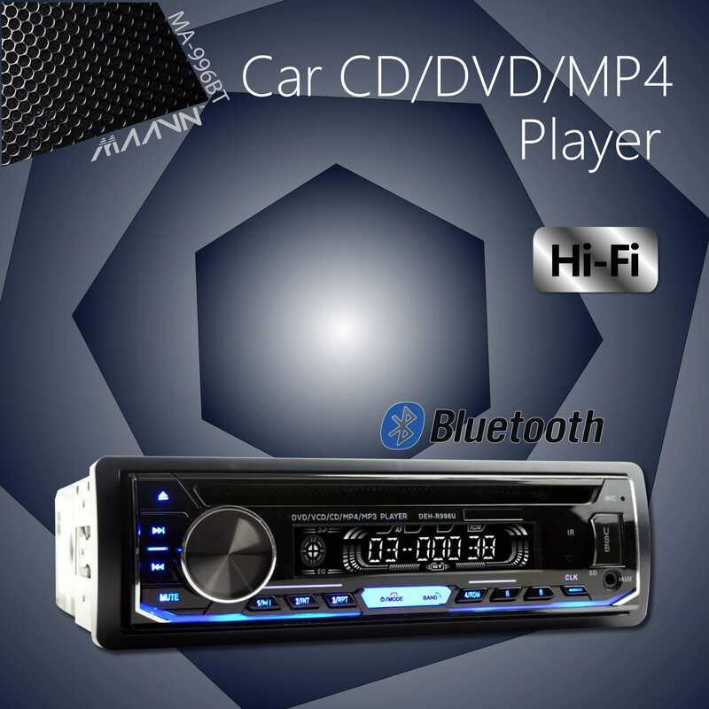 Car 1Din CD/DVD USB/TF In Dash Radio media Receiver with Bluetooth ...