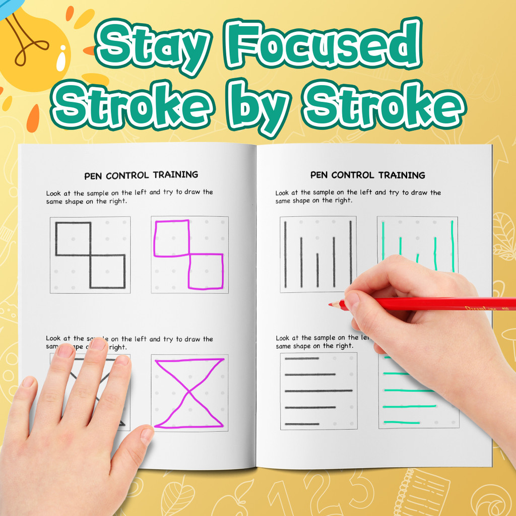 Pencil Control & Pre-Writing Tracing Workbook: Lines, Shapes &Symmetry ...