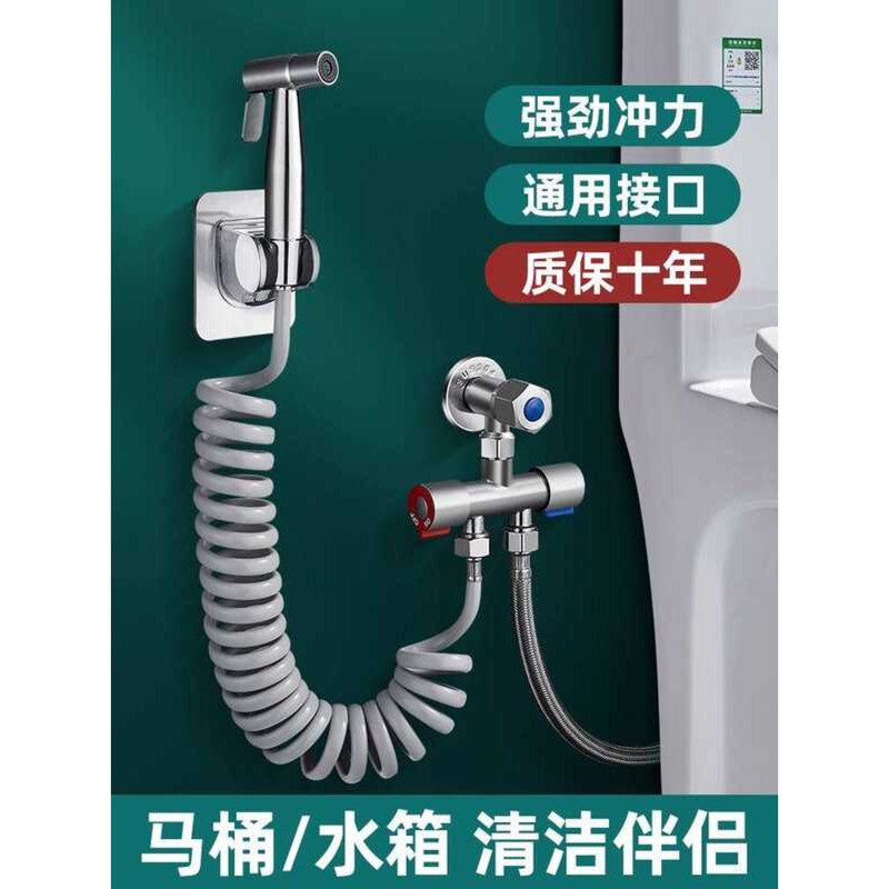 Squatting Toilet Water Tank Angle Valve One In Two Out With Spray ...