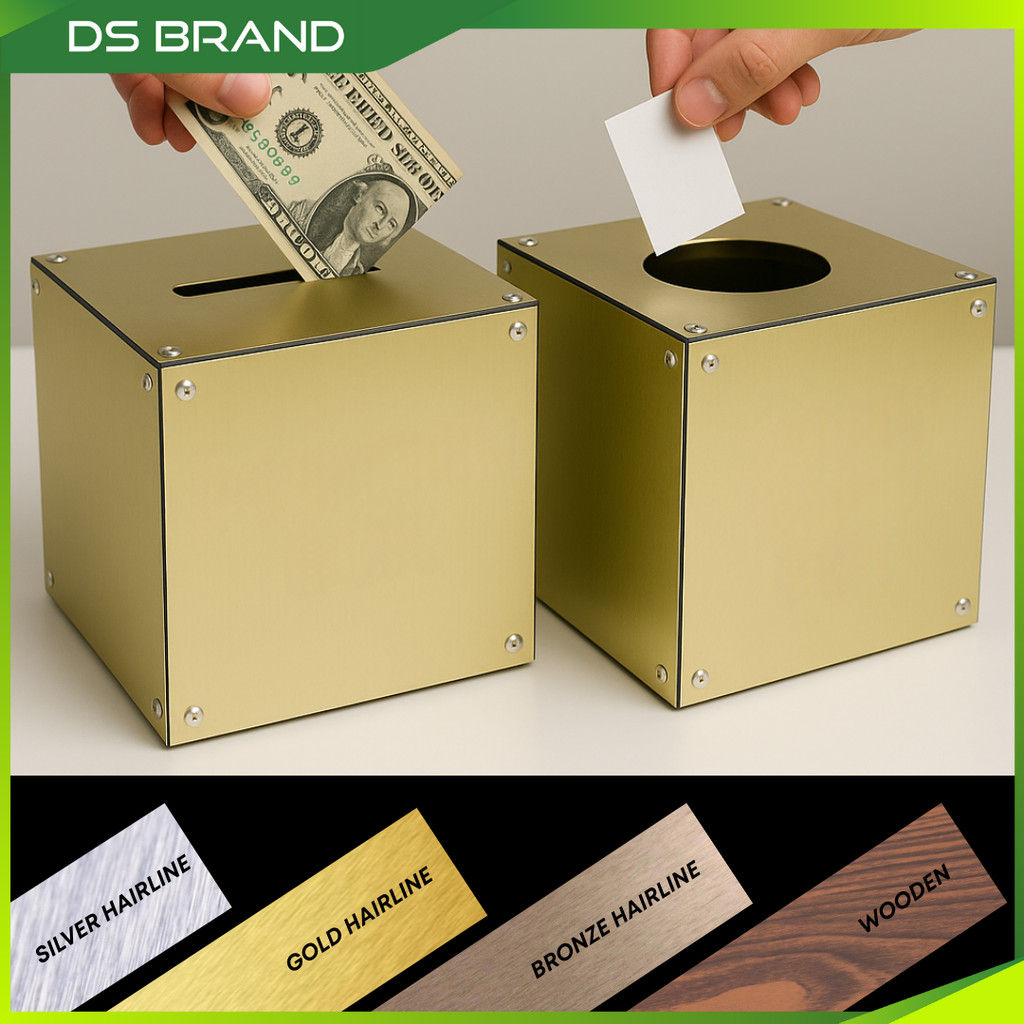 Premium Stylish Gold / Silver / Bronze Hairline/Wood Pattern Lucky Draw ...