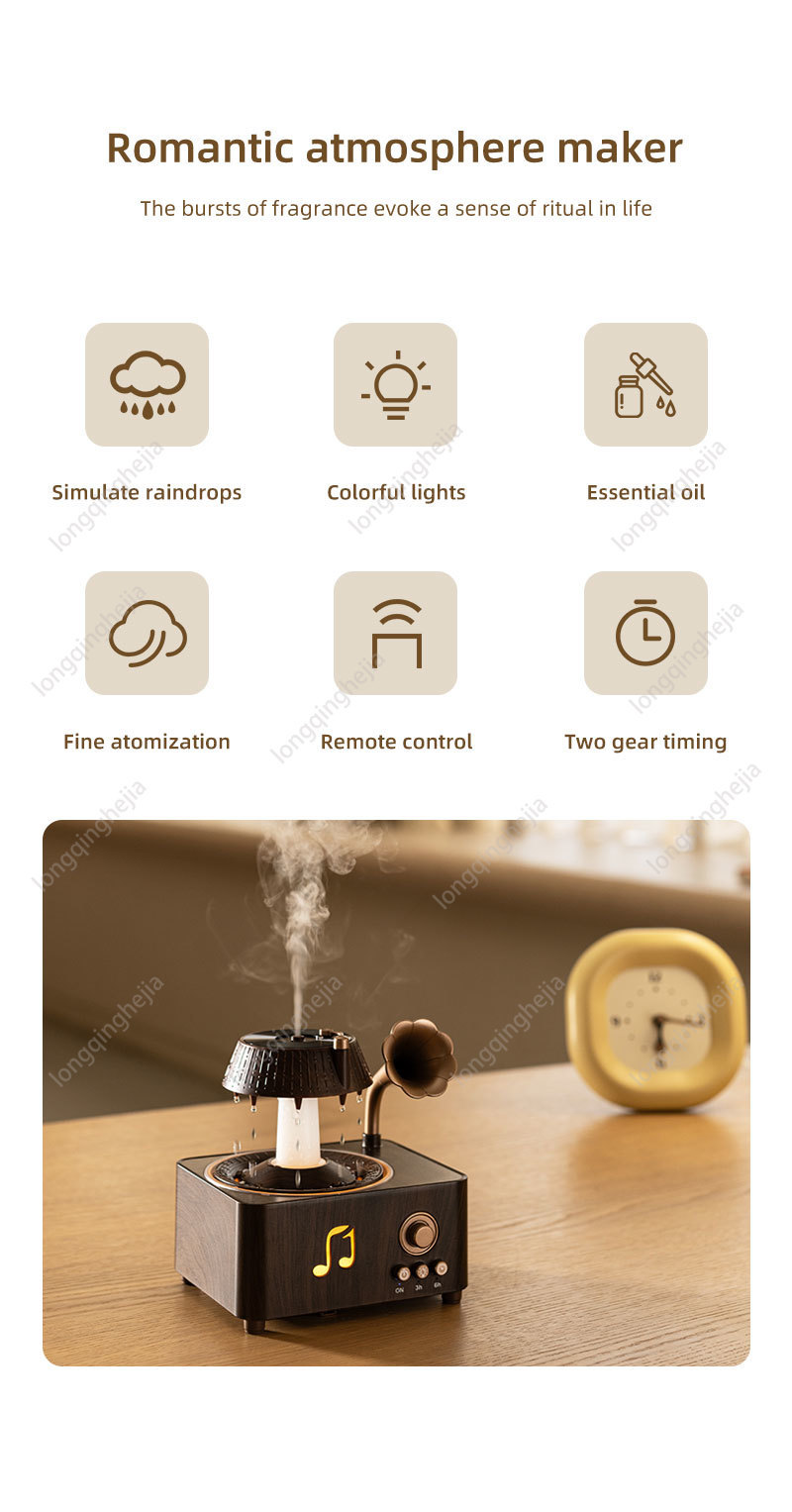 Air Humidifier Aroma Diffuser with bluetooth speaker Aromatherapy 250ml ...