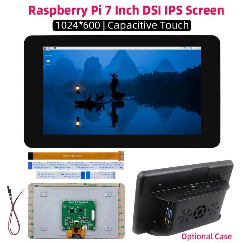 Raspberry Pi 7 Inch DSI 1024*600 Display IPS Capacitive Touch Screen ...