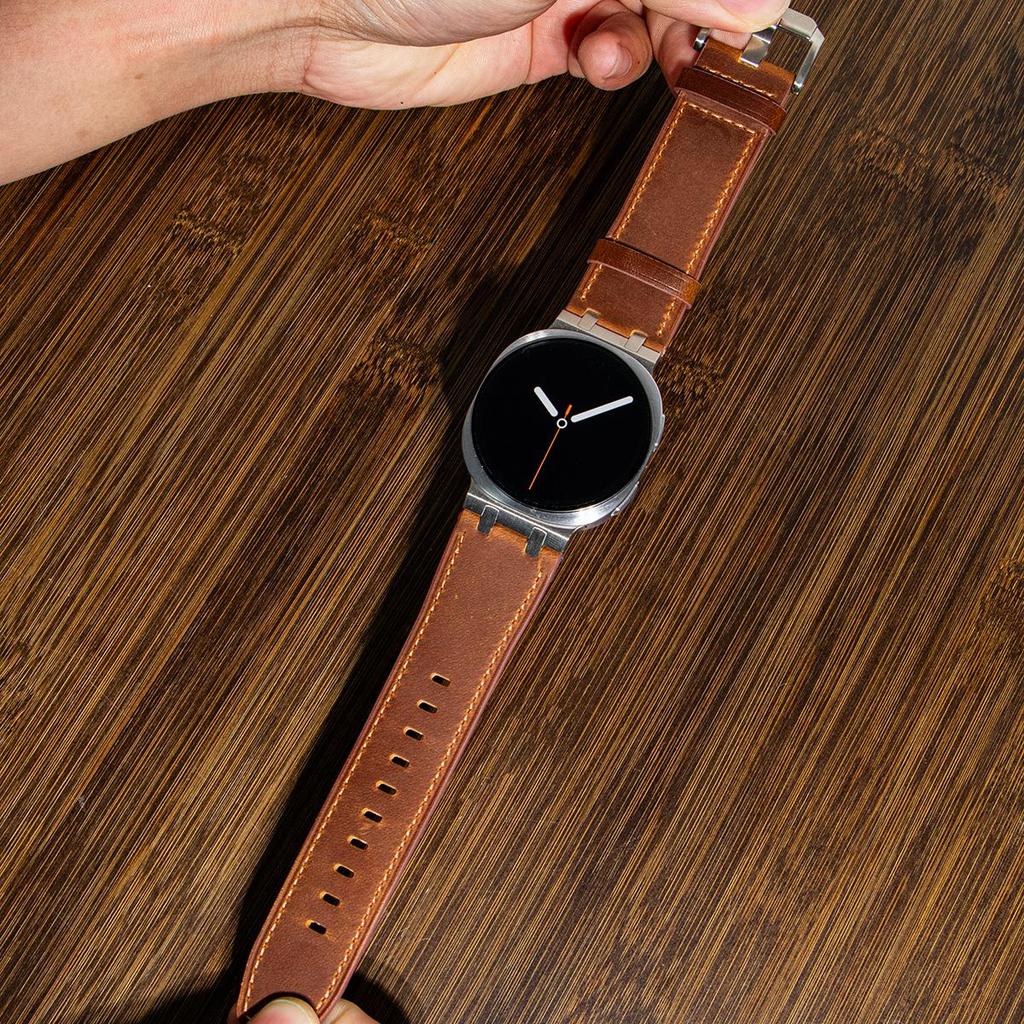 Leather Strap for Samsung Galaxy Watch 8 Classic 46mm Watch 8 40mm 44mm ...