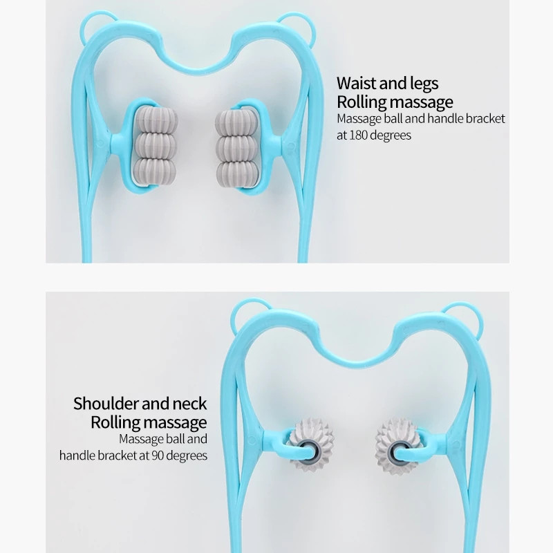 Massage Rollers 6 Pressure Point Therapy Neck Shoulder Hand Roller ...