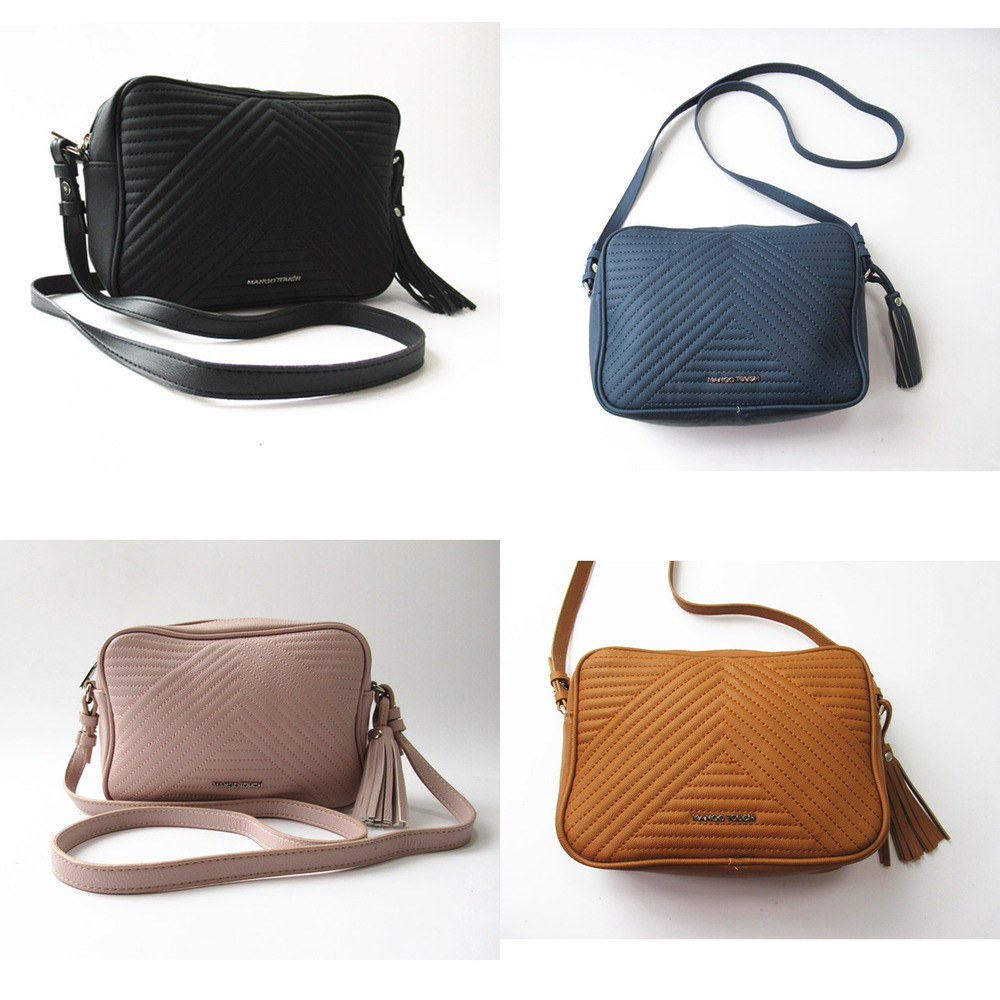 Mango Touch Stripe Quilted Crossbody Sling Bag - Tassel Detail ...