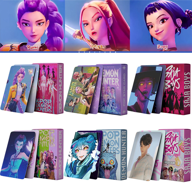 90/55/30pcs Saja Boys Lomo Card Kpop Demon Huntrix Girl Group Postcards Rumi Zoey Mira Derpy ...