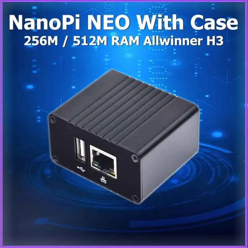 C NanoPi NEO LTS with CNC Metal Case Heatsink 256M/512M RAM Allwinner ...