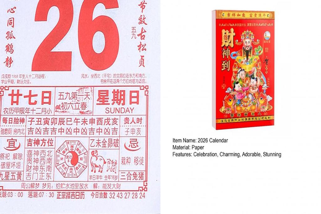 greensea| Traditional Chinese Almanac Lunar Calendar 2026 2026 Chinese ...