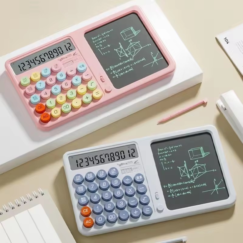 2 in 1 Calculator with Notepad Voice 12 Digits Function Calculators ...