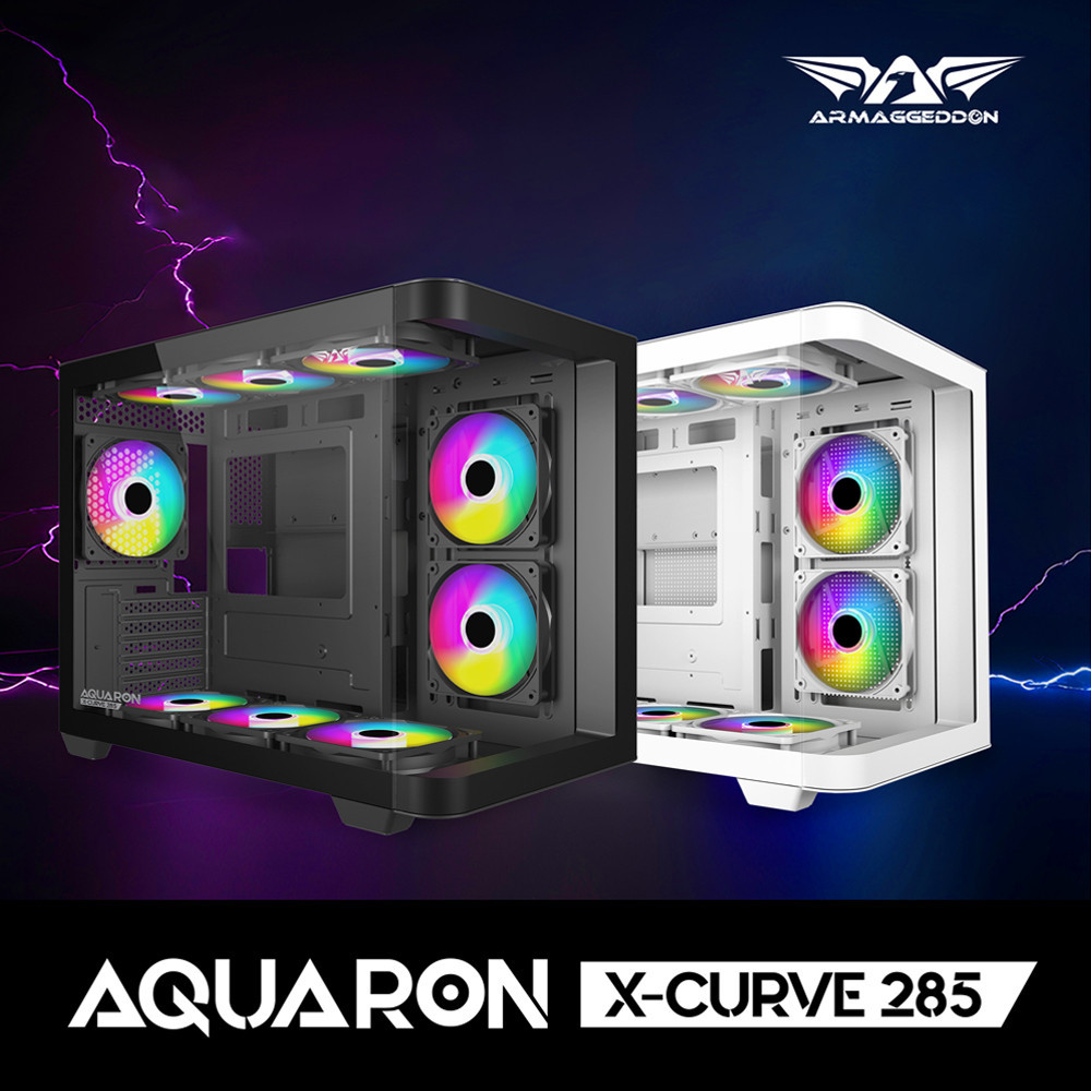 Armaggeddon Aquaron X CURVE MATX Fish Tank Design Gaming PC Chassis ...