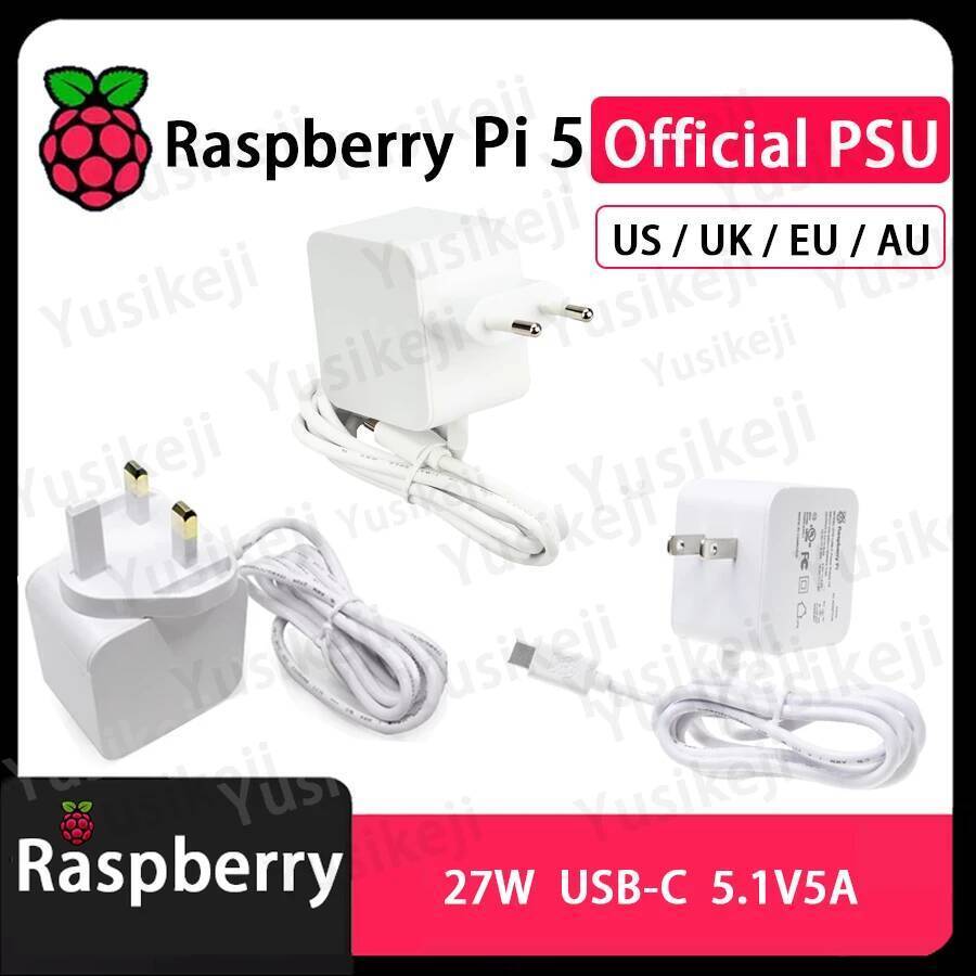 Official Raspberry Pi 5 Power Supply 27W USB-C USB Type-C Adapter 5.1V ...
