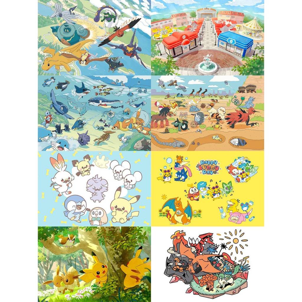 11 Models 600*350*2mm Diy Pokemon Playmat - Pikachu Eevee Charizard ...