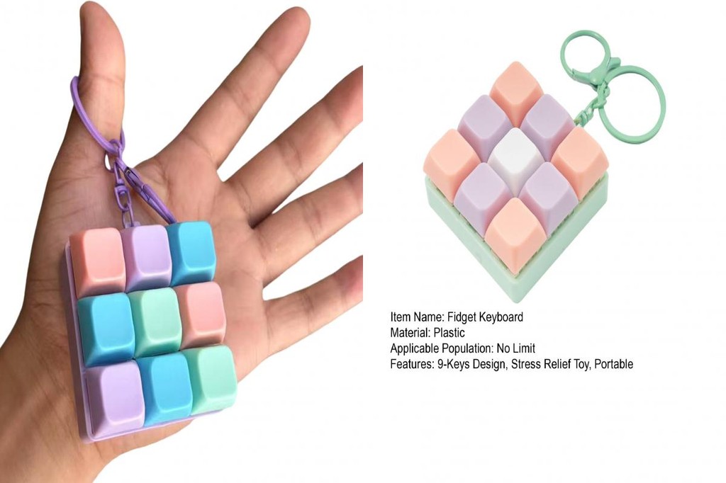 Portable Fidget Keyboard Clicker Fidget Toy Portable Stress Relief ...