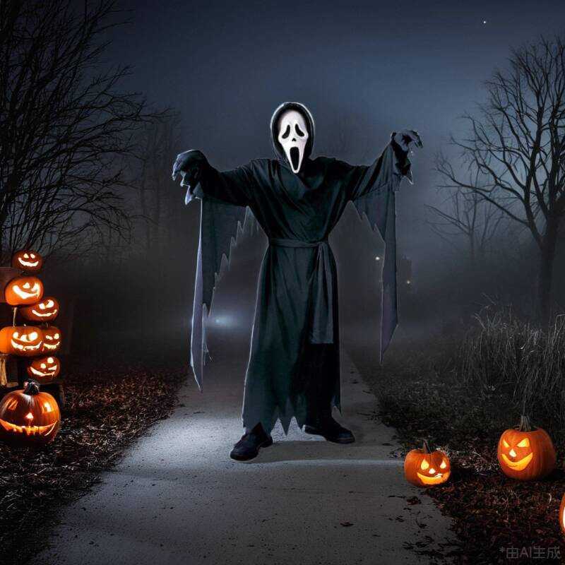 Halloween Screaming cospy Costume Party Grimace Mask Adult Scythe Scary ...