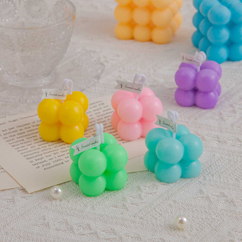 Small Rubik's Cube Scented Candle Souvenir ins Creative Home Decoration ...