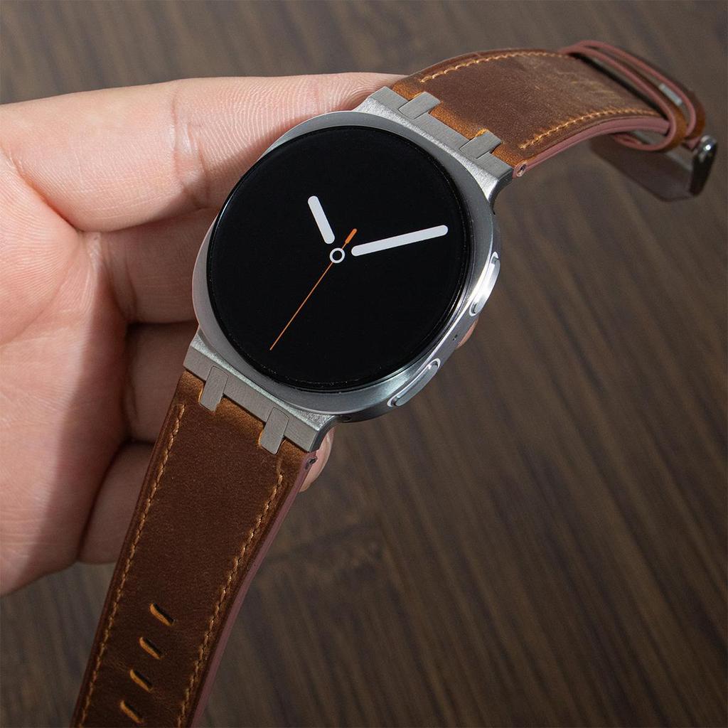 Leather Strap for Samsung Galaxy Watch 8 Classic 46mm Watch 8 40mm 44mm ...