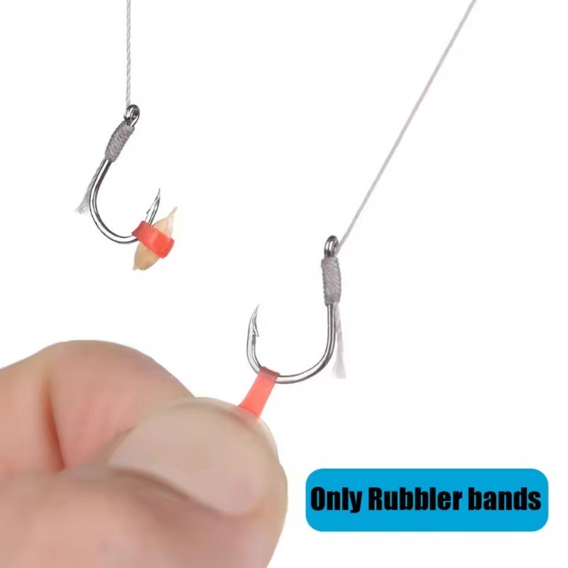 High Elasticity Fishing Rubber Bands with Secure Blood Worm Lock, Quick ...