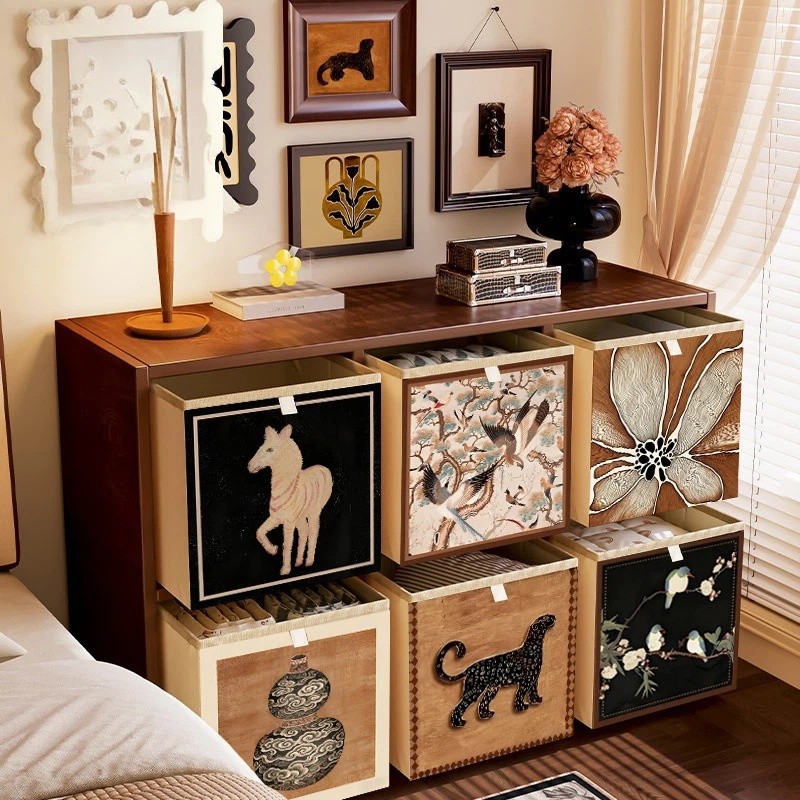 Medieval Style Storage Box Carlake Lattice Cabinet Non-Rattan Sundries ...