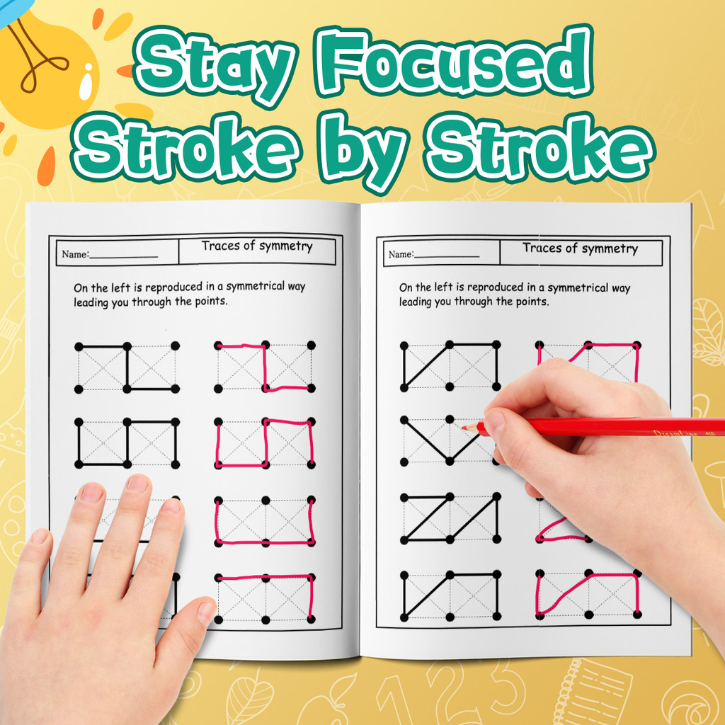 Pencil Control & Pre-Writing Tracing Workbook: Lines, Shapes &Symmetry ...