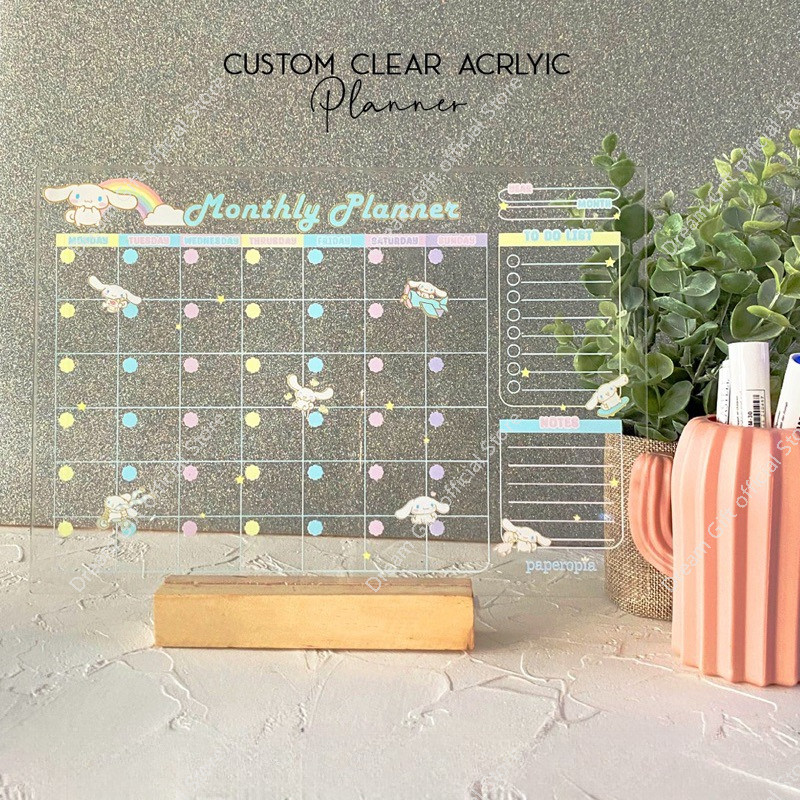 Acrylic planner, acrylic schedule board, kids planner board paperopia ...