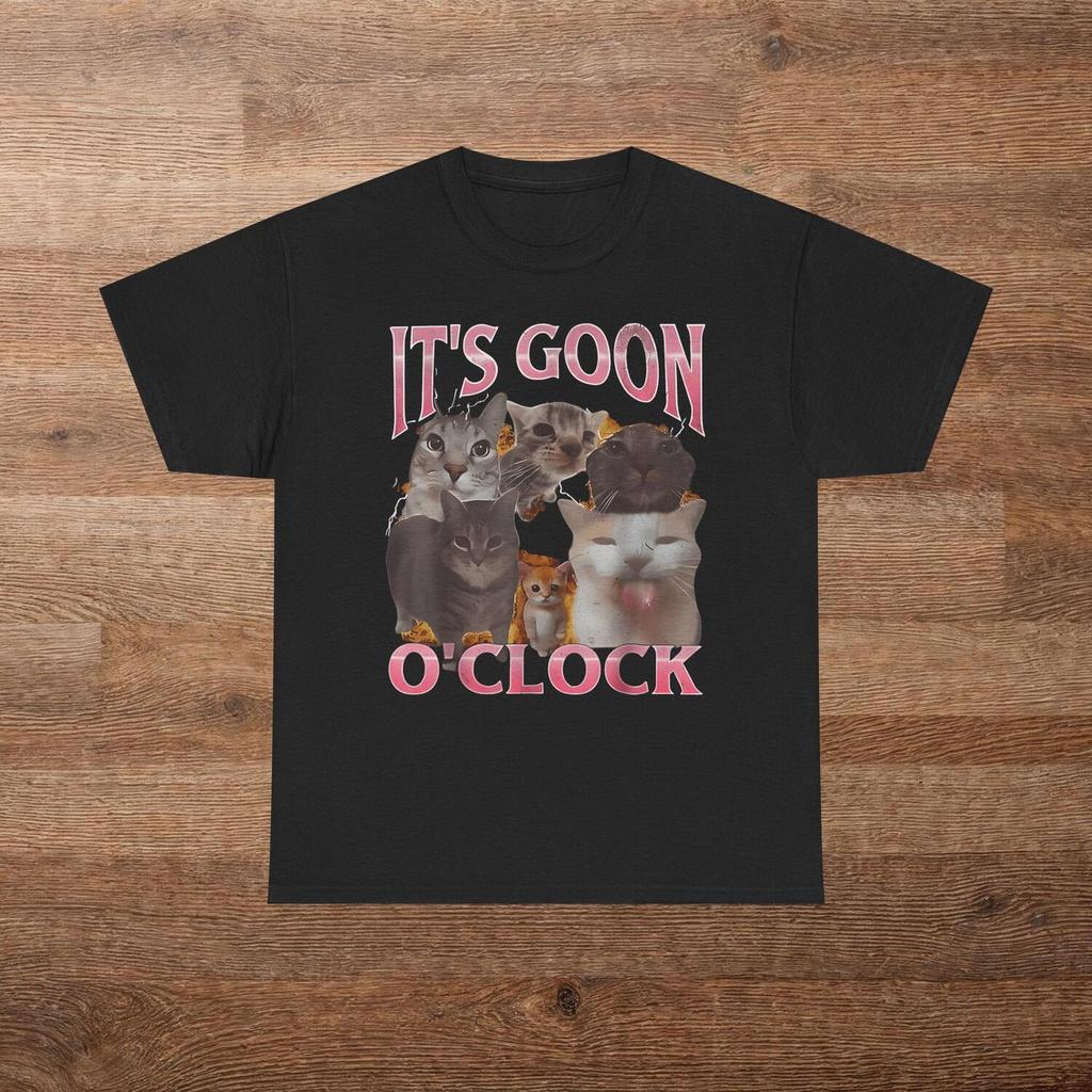 It's Goon O'clock Meme Shirt Brainrot Shirt Meme Shirt Cat Lover Gift ...