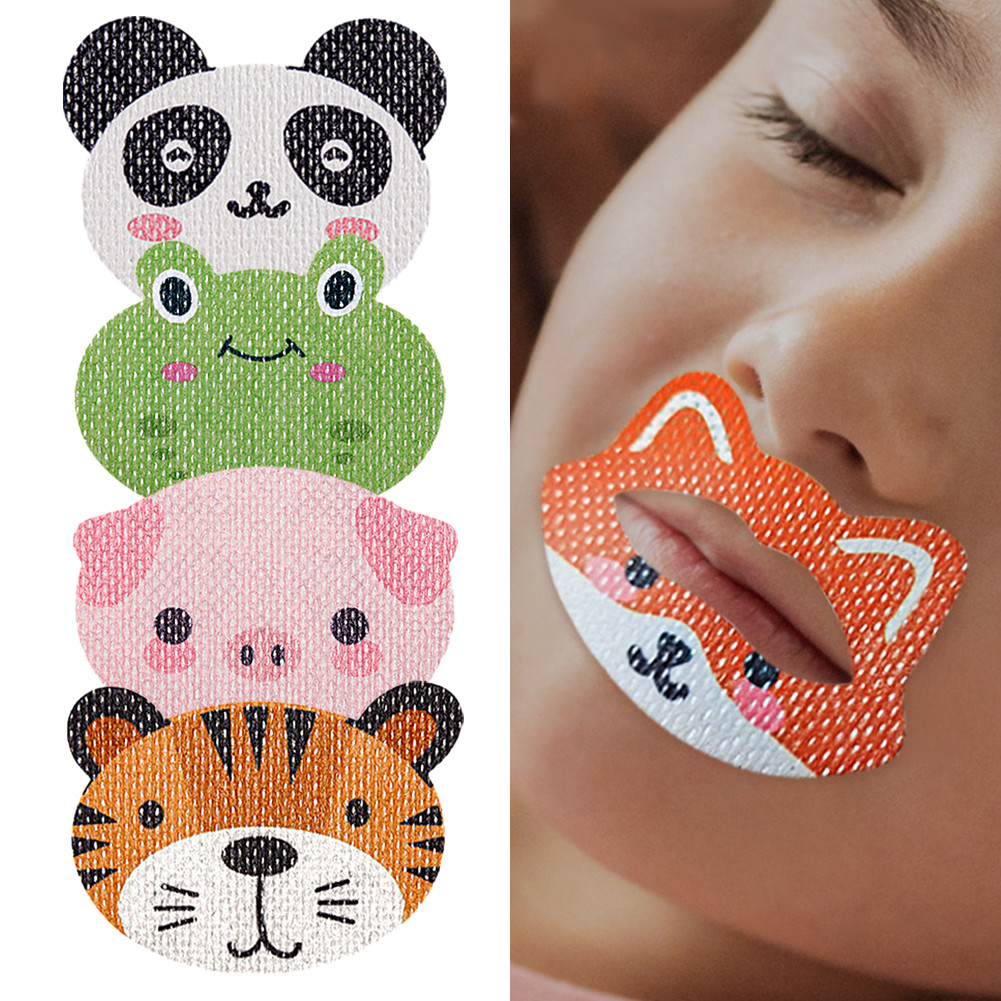 30Pcs Cartoon Anti-Snoring Stickers For Children Night Sleep Lip Nose ...