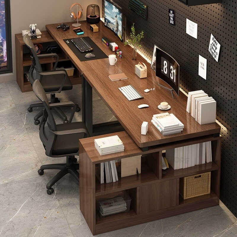 Office Table Desk Double Computer Desktop Gaming Desk L Shaped Desk ...