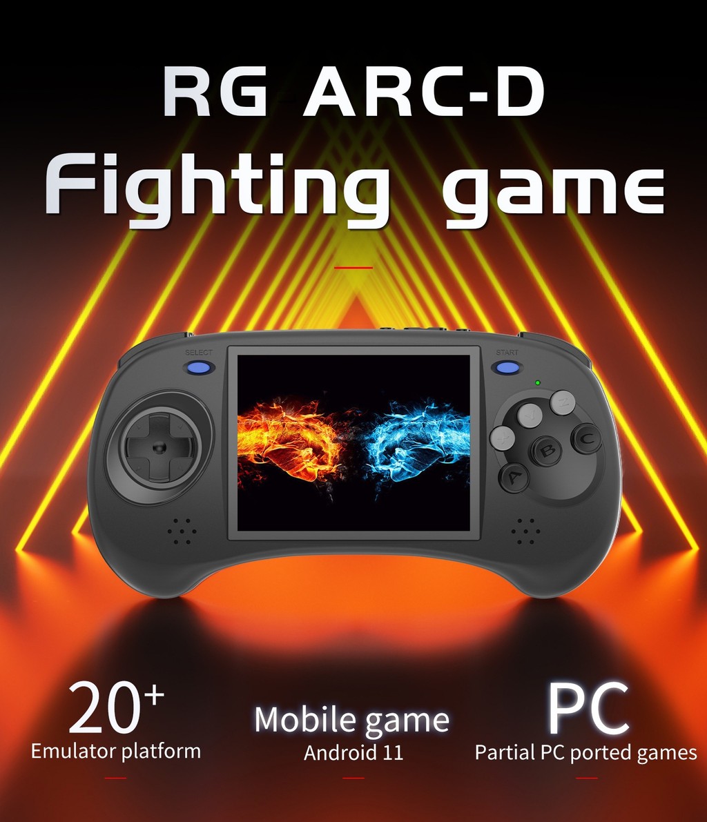 R RG ARC Game Console Handheld Open Source Android Dual System Joystick ...