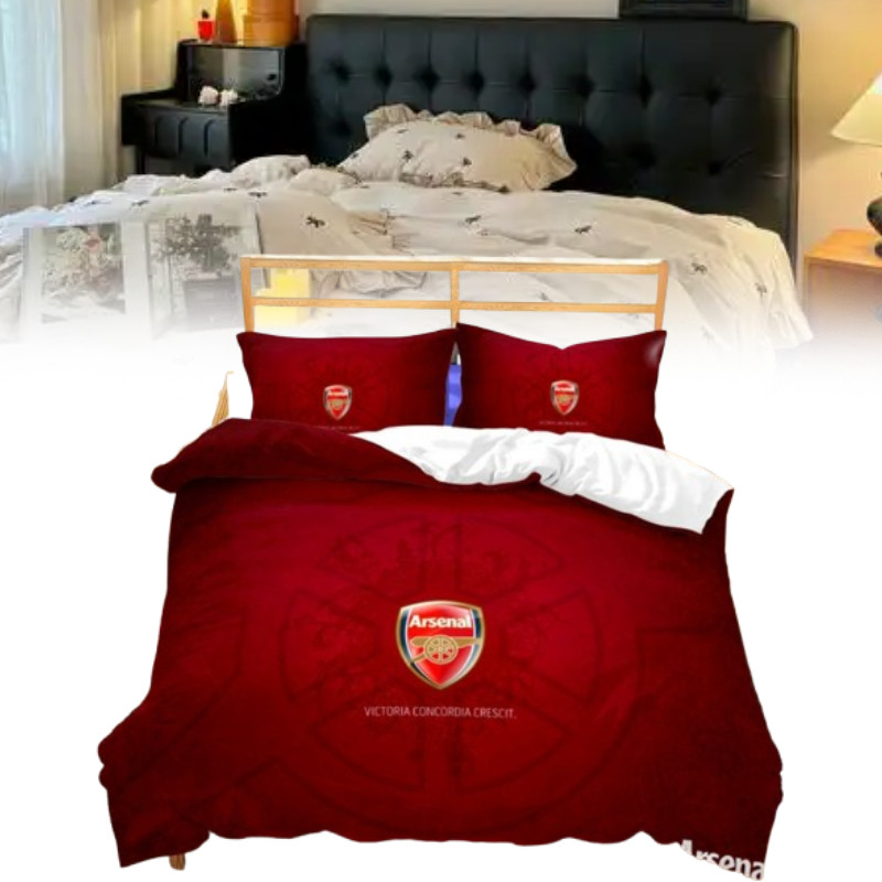 Arsenal Digital Pattern Print Bed Linen Threepiece Set For Family ...