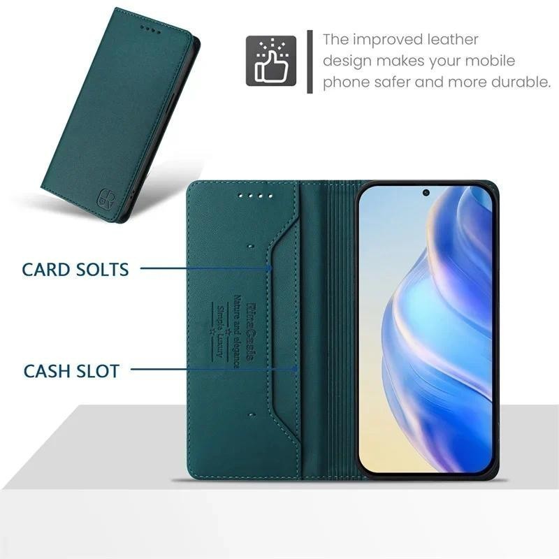 For OPPO Reno14 F 5G Reno 14F 5G Case CPH2743 Strong Magnetic Wallet ...