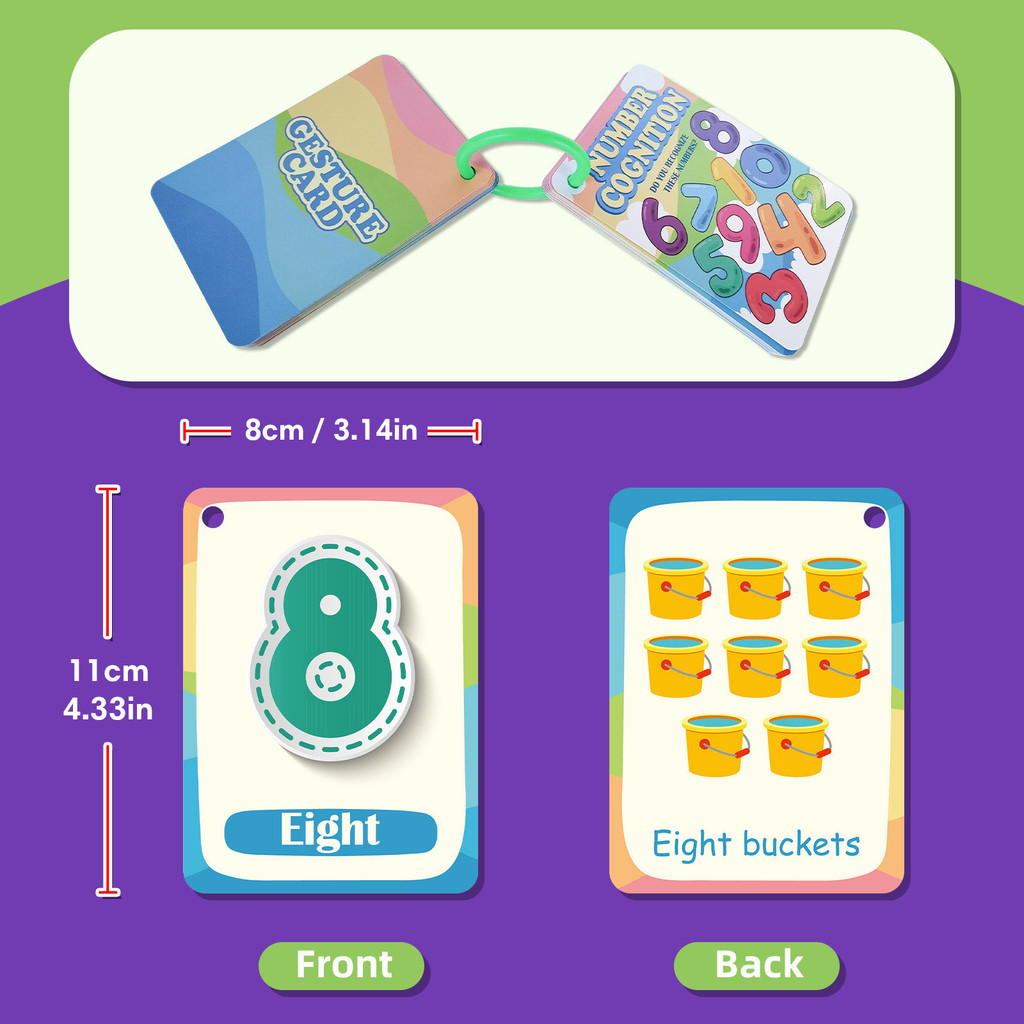 30 Pcs Math Numbers Educational Learning Cards for Kids Preschool ...