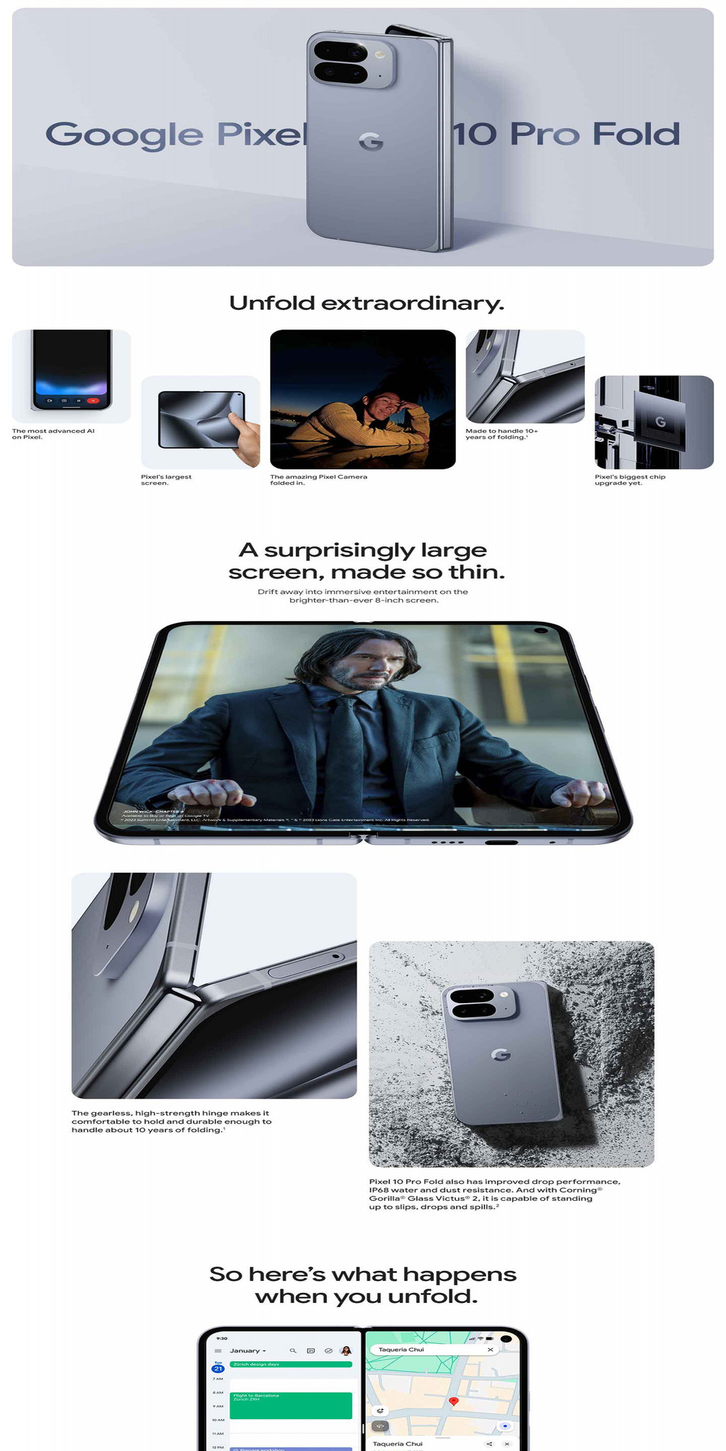 Google Pixel 10 Pro Fold Foldable Smartphone 1 Year Official Warranty ...