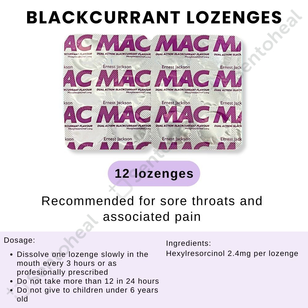 Mac Dual Action Blackcurrant Lozenges 12s - Relief Sore throat | Shopee ...