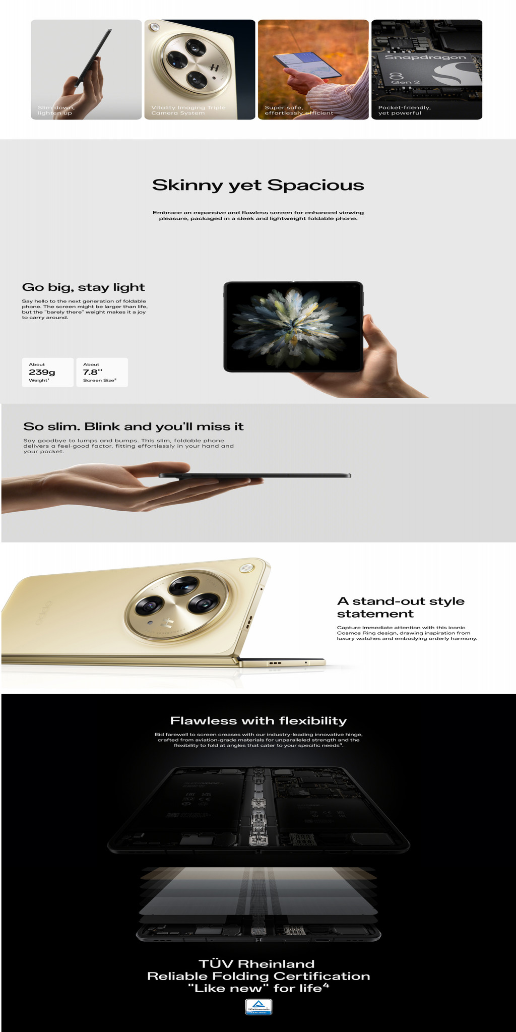 OPPO Find N3 5G 28(16+12GB) + 512GB / Generative AI / Snapdragon 8 Gen ...