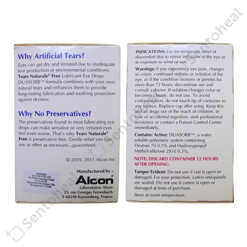 Alcon Tears Naturale II 15ml/ Tears Naturale Free - Lubricant Eye Drops ...