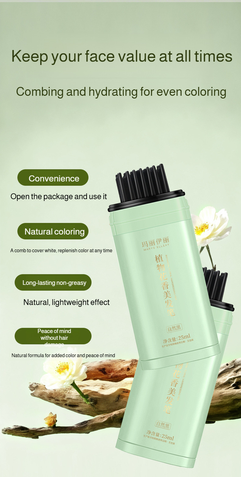 【5-Second Root Cover】 Hair Touch Up Pen / Temporary Color Stick / Gray ...