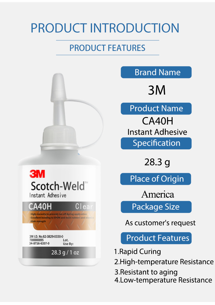Original 3M CA40H Scotch-Weld Instant Adhesive 1 fl oz Clear ...