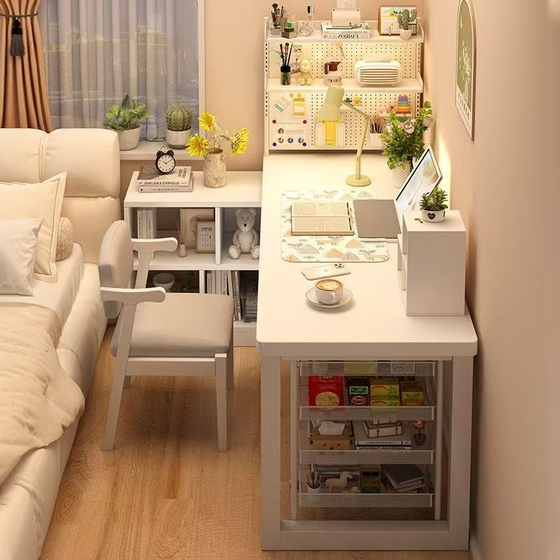 Table Corner Desk With Bookshelf Integrated Desk Corner Study Table ...