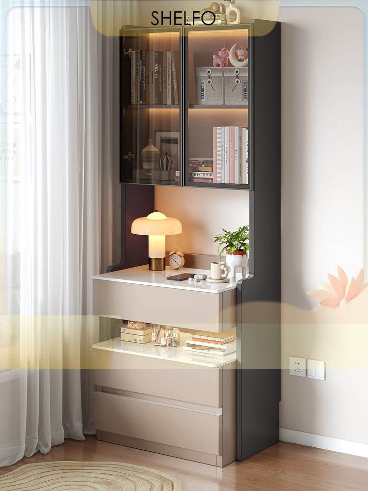 Solid Wood Bedside Table Storage Cabinet Integrated 2025 New Model ...