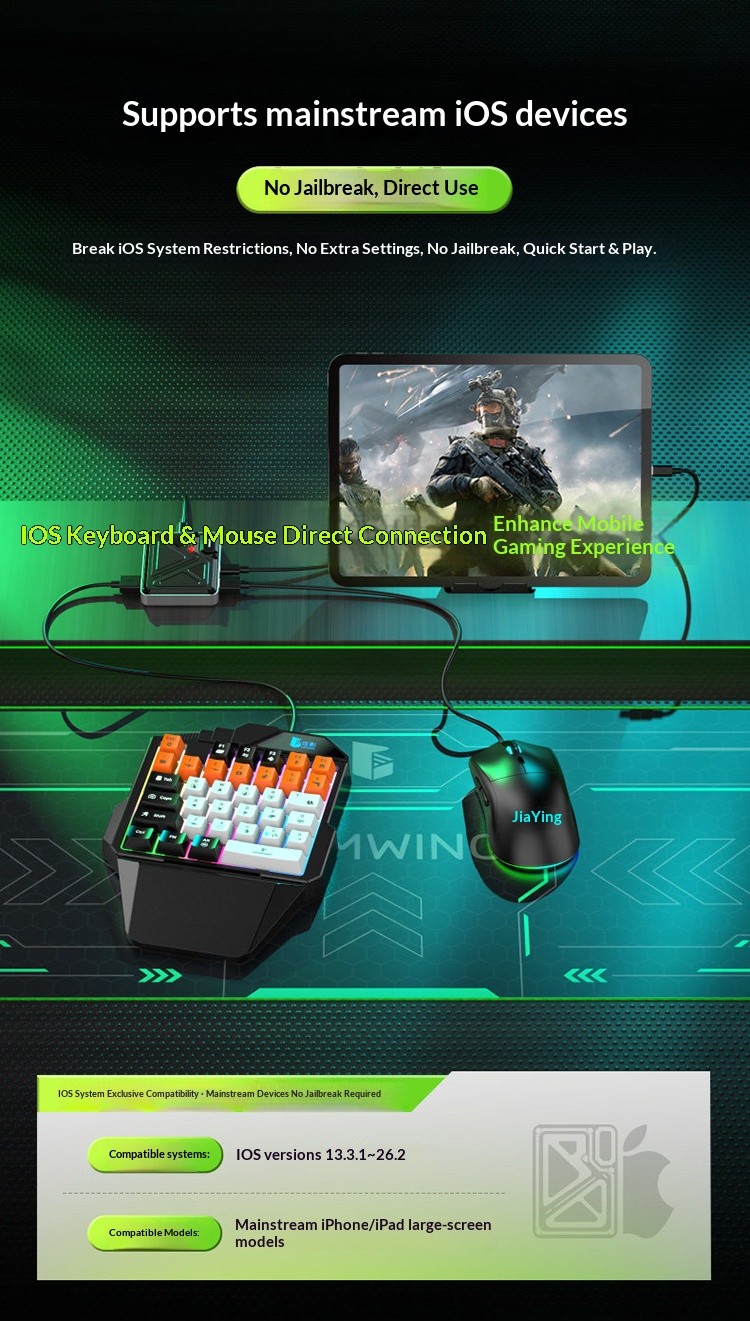 Gamwing XuanJi2 Mystic2 Mobile Game Converter 2000Hz Keyboard & Mouse ...