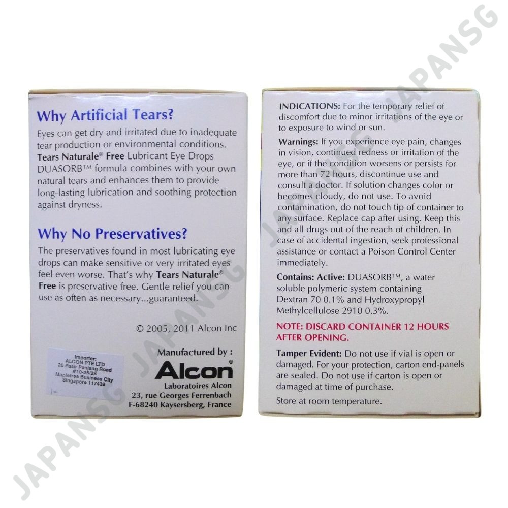 Alcon Tears Naturale II 15ml / Preservative Free 32x0.8ml Unit dose ...