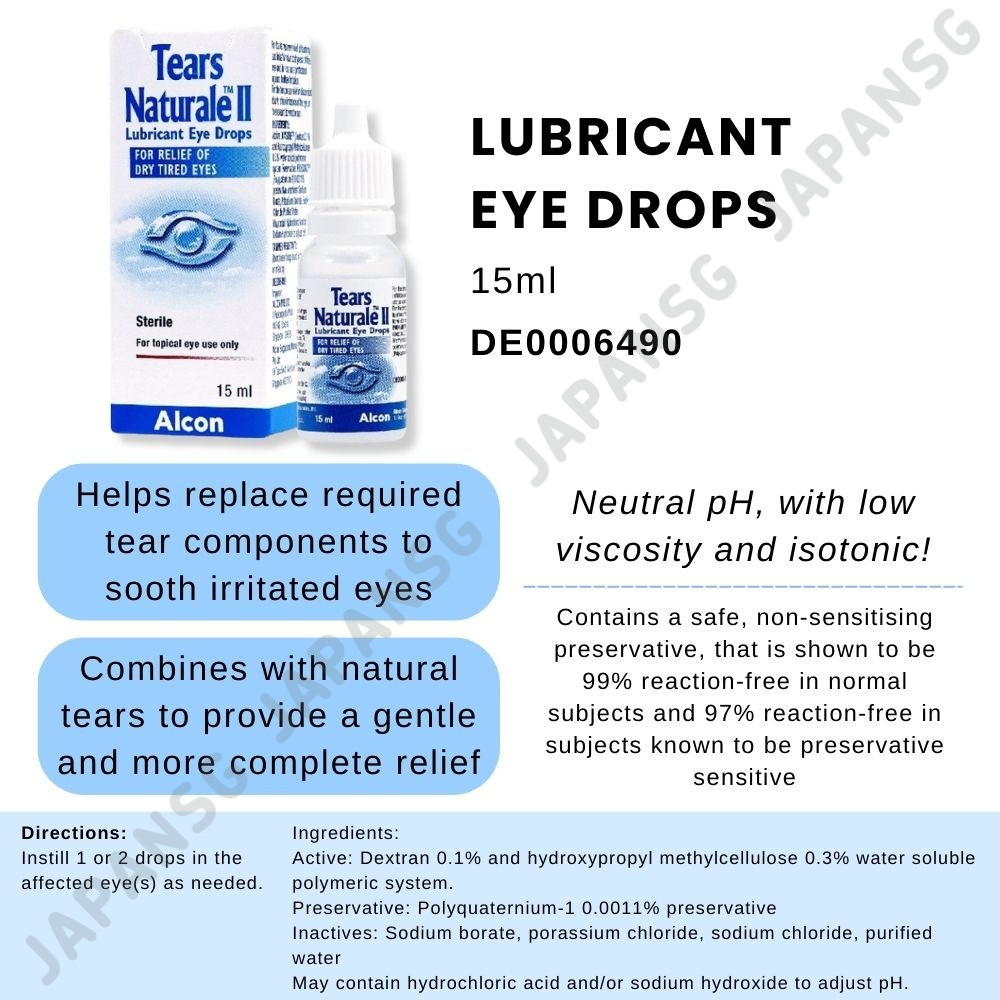 Alcon Tears Naturale II 15ml / Preservative Free 32x0.8ml Unit dose ...