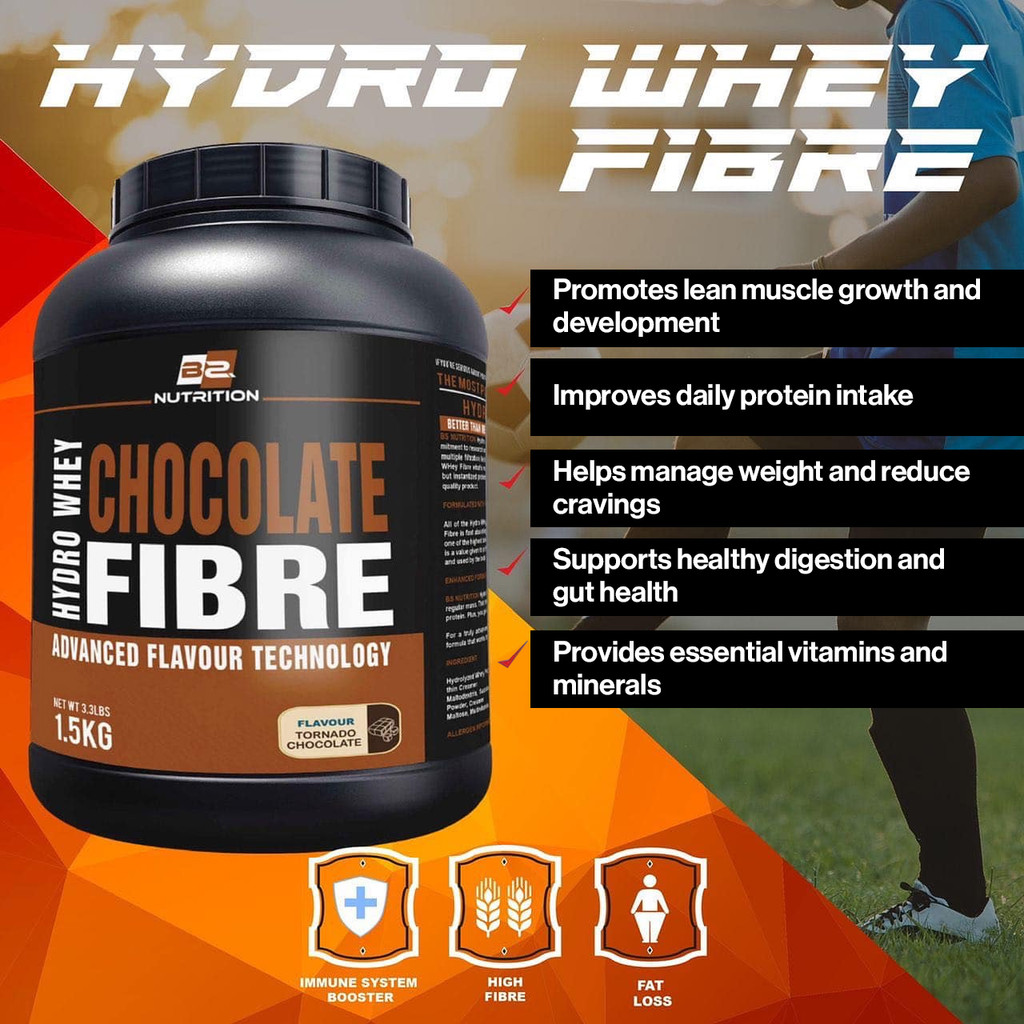 (Free Shaker+Creatine) BS Nutrition Hydro Whey Fibre 1.5kg. HALAL, Meal ...