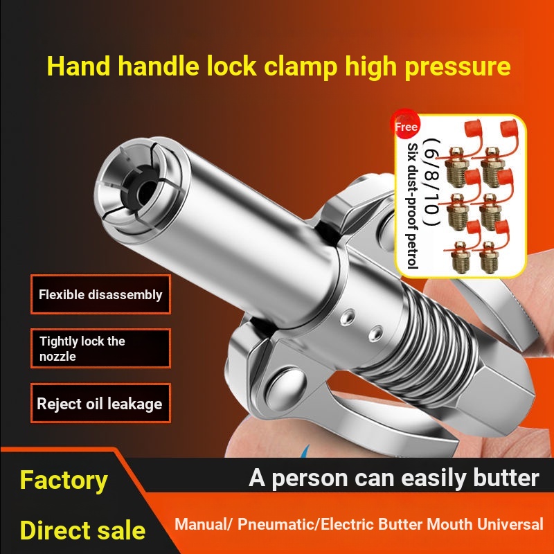 Double Handle Lock Clamp Type High Pressure Self-Locking Grease ...