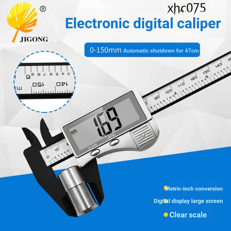 Full Screen Vernier Caliper 0-150mm Electronic Digital Display Plastic ...