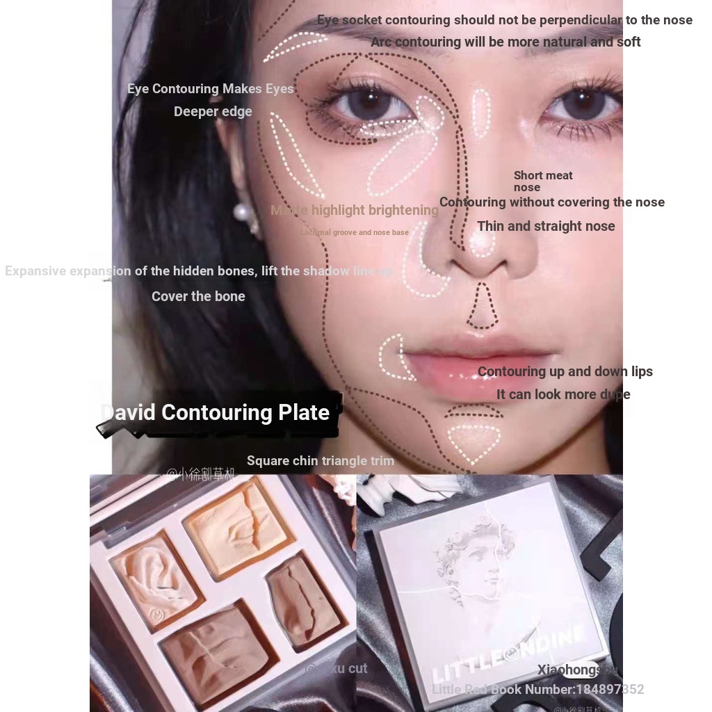 Two Little Audin David Contouring Plate Sculptor Smiley Face Highlight ...