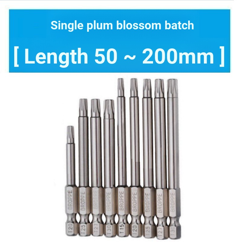 [T5 T6 T7 T8 T9 T10 T15 T20~T40] Torx Bit Middle Hole Magnetic Electric ...